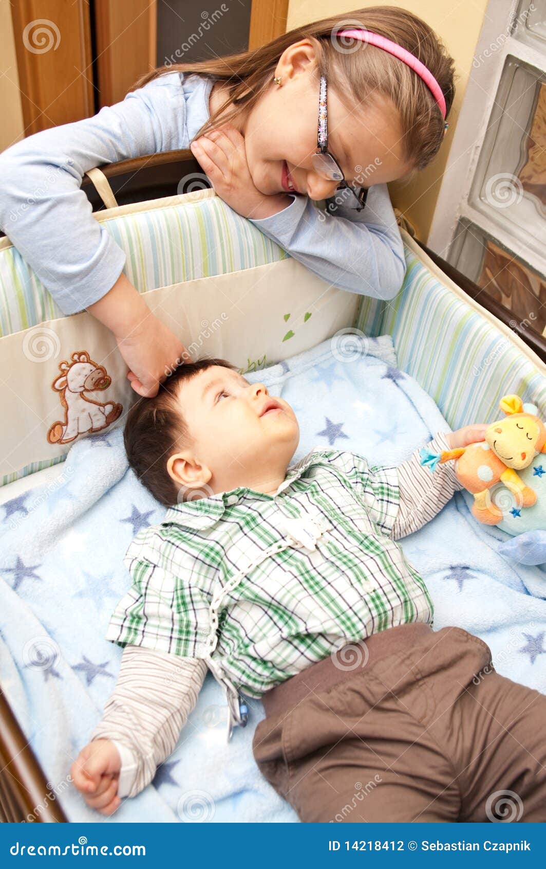 Sister and toddler brother stock photo. Image of toddler - 14218412