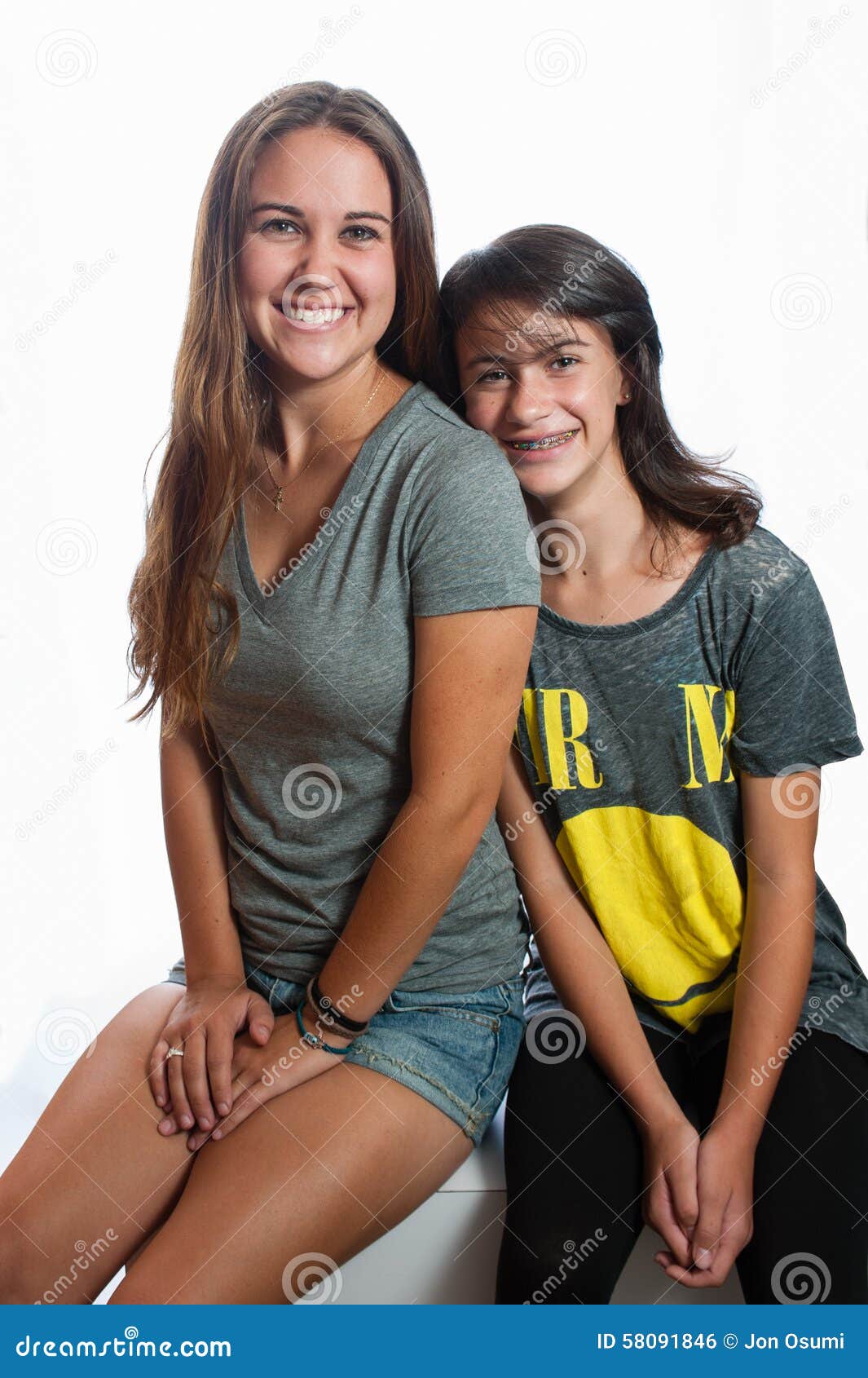 Sisterly love forever stock photo. Image of leaning, family - 58091846