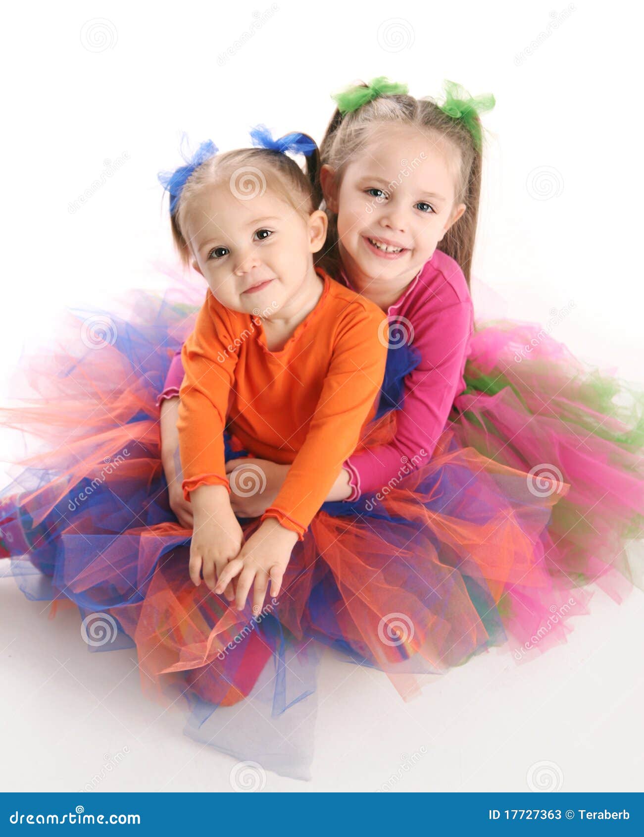Sisters in Bright Tutu Skirts Stock Image - Image of costume, adorable ...