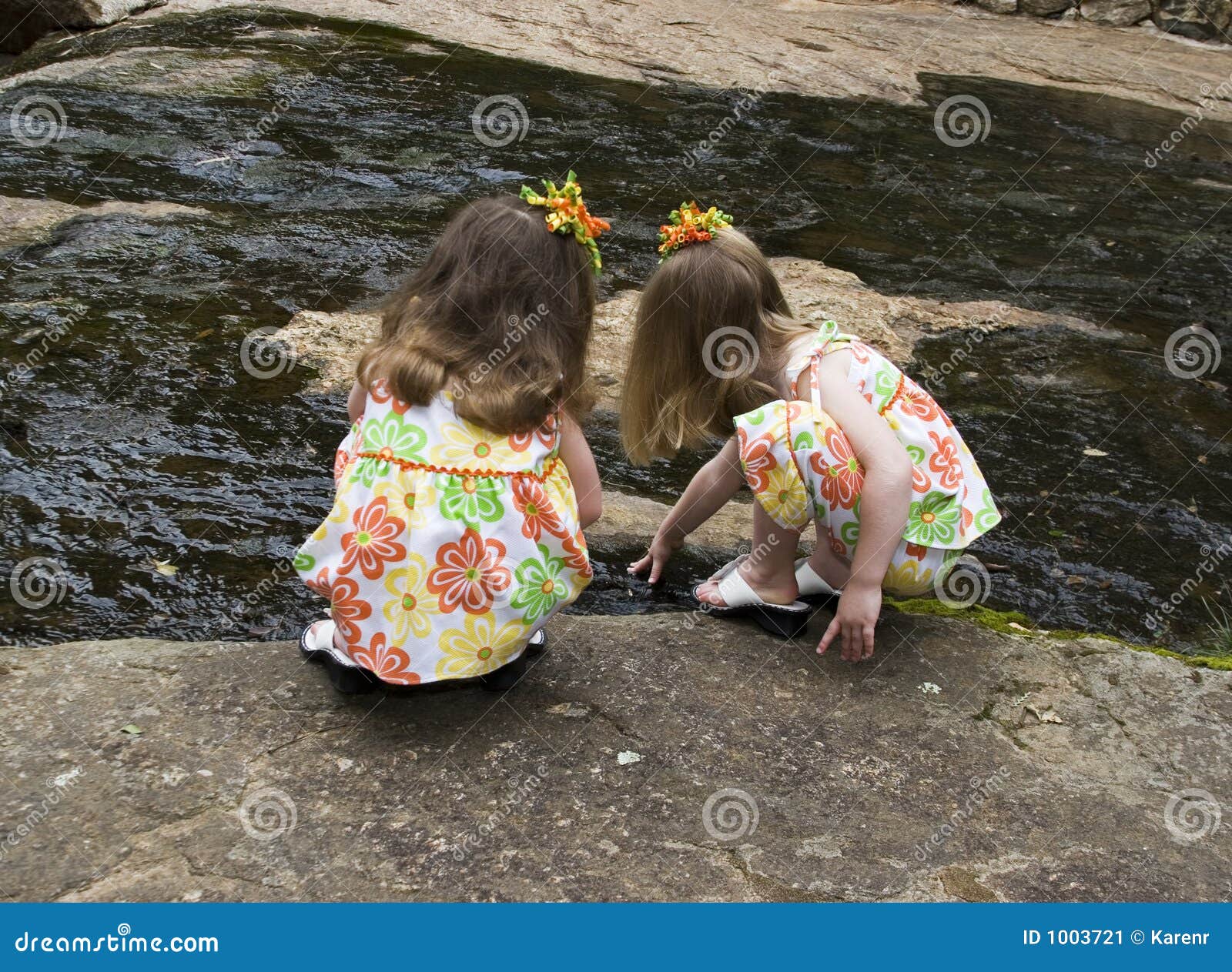 Sisters exploring stock image. Image of dress, emotion - 1003721