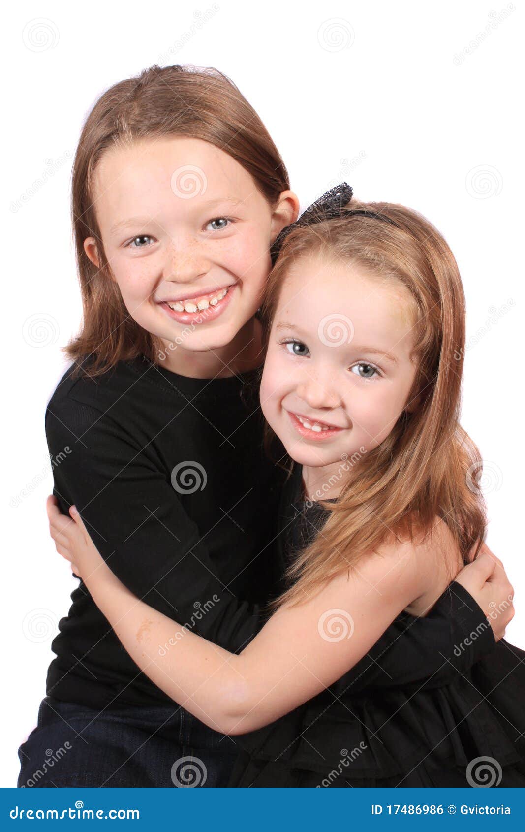 Sisters hugging stock photo. Image of loving, blonde - 17486986