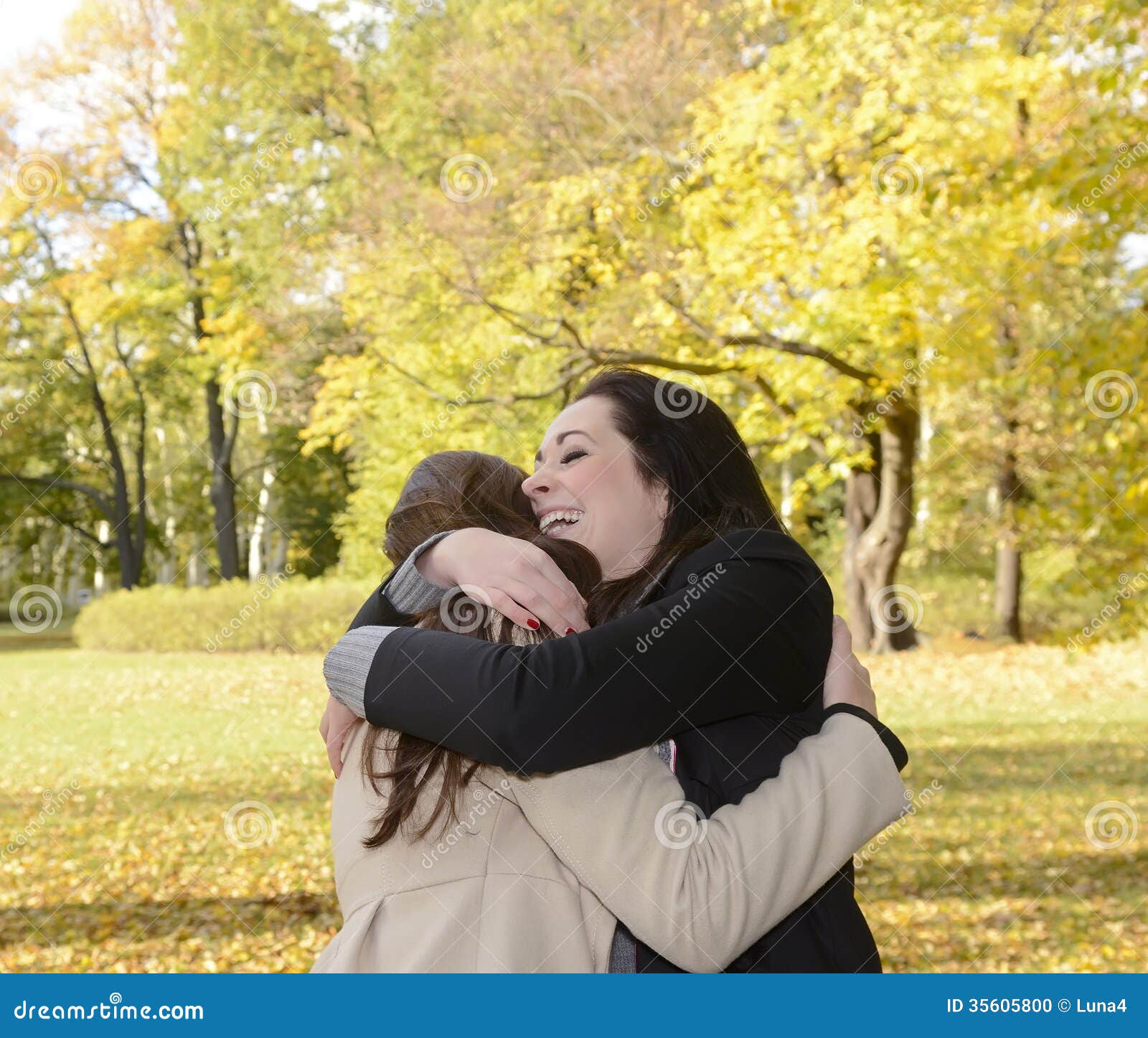 Sisters hugging stock photo. Image of park, smiling, affection - 35605800