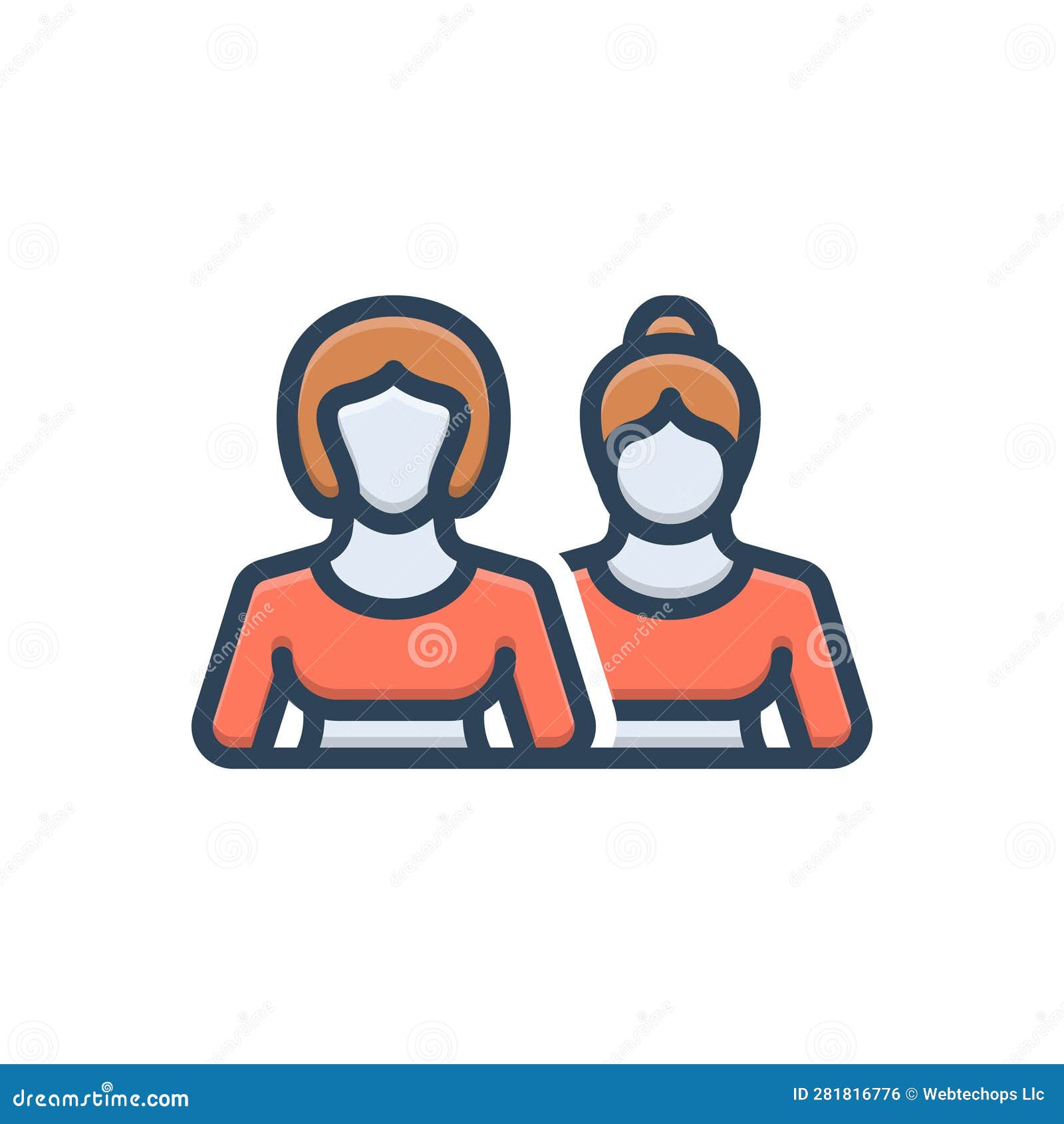 Color Illustration Icon for Sisters, Sissy and Blood Stock Vector ...