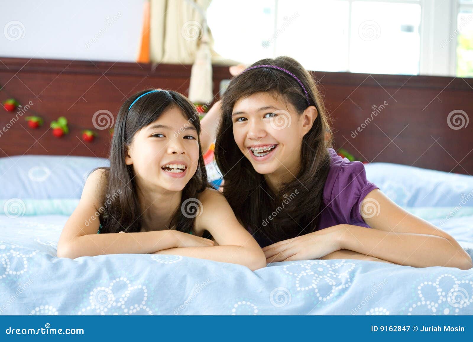 Sisters Relaxing and Having Fun at Home Stock Image - Image of glamour ...