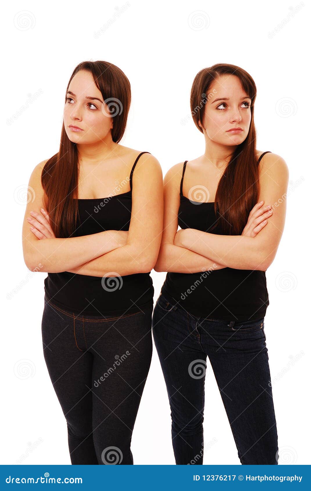 Sisters sulking stock image. Image of moody, sisters - 12376217