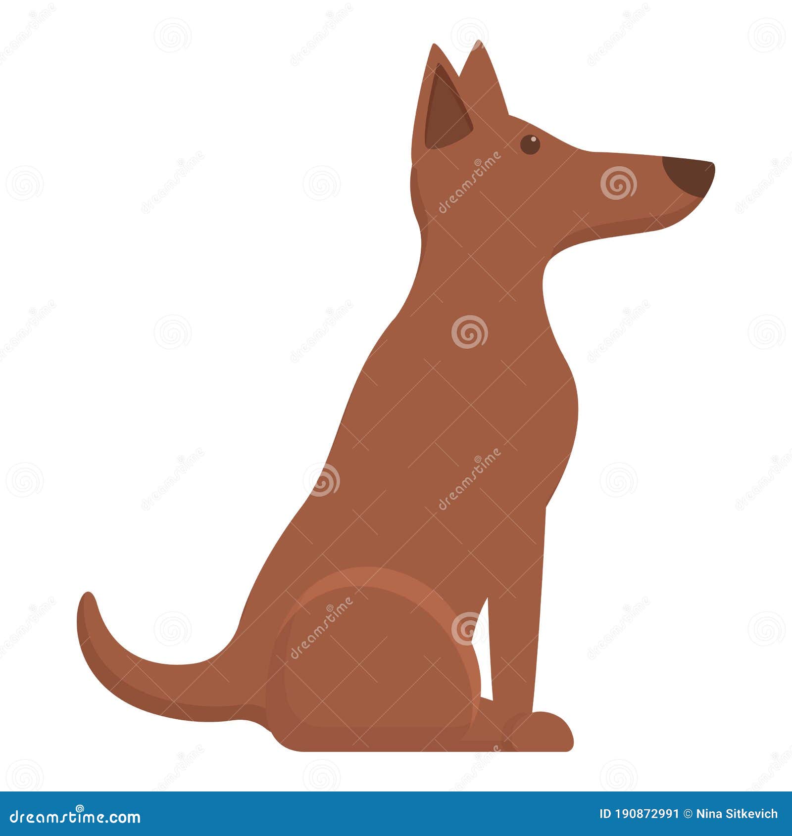 Sit Command Dog Icon, Cartoon Style Stock Vector - Illustration of ...