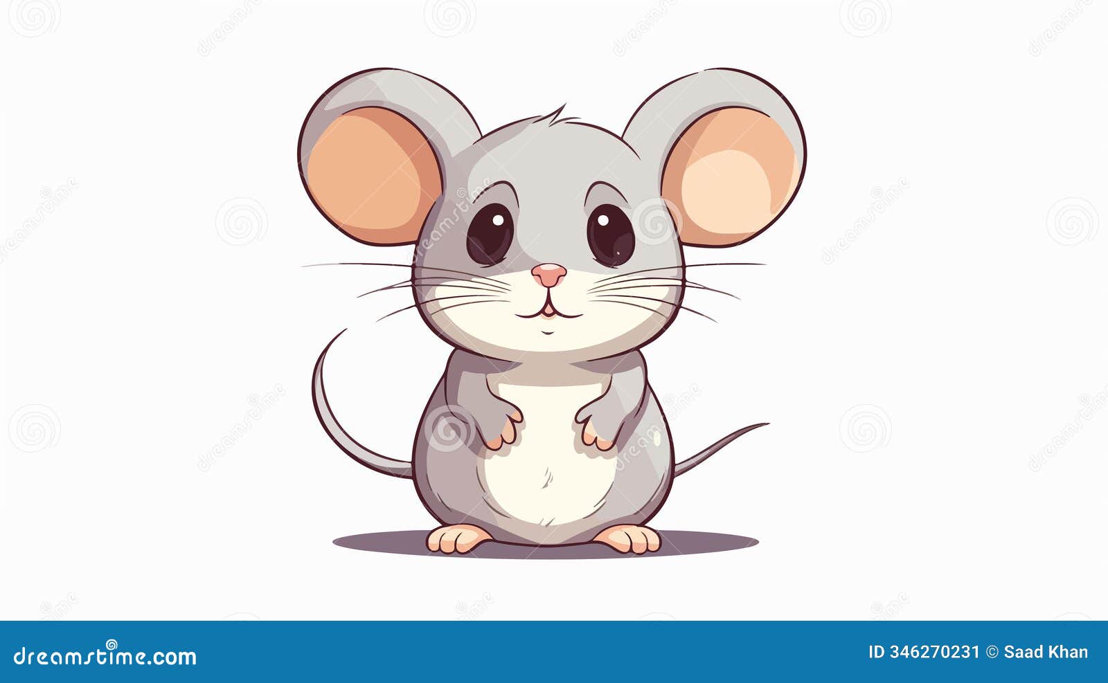 Sit Down Mouse Vector Symbol Cartoon Stock Illustration - Illustration ...