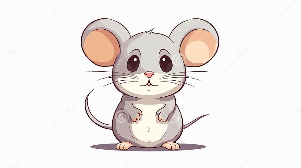 Sit Down Mouse Vector Symbol Cartoon Stock Illustration - Illustration ...