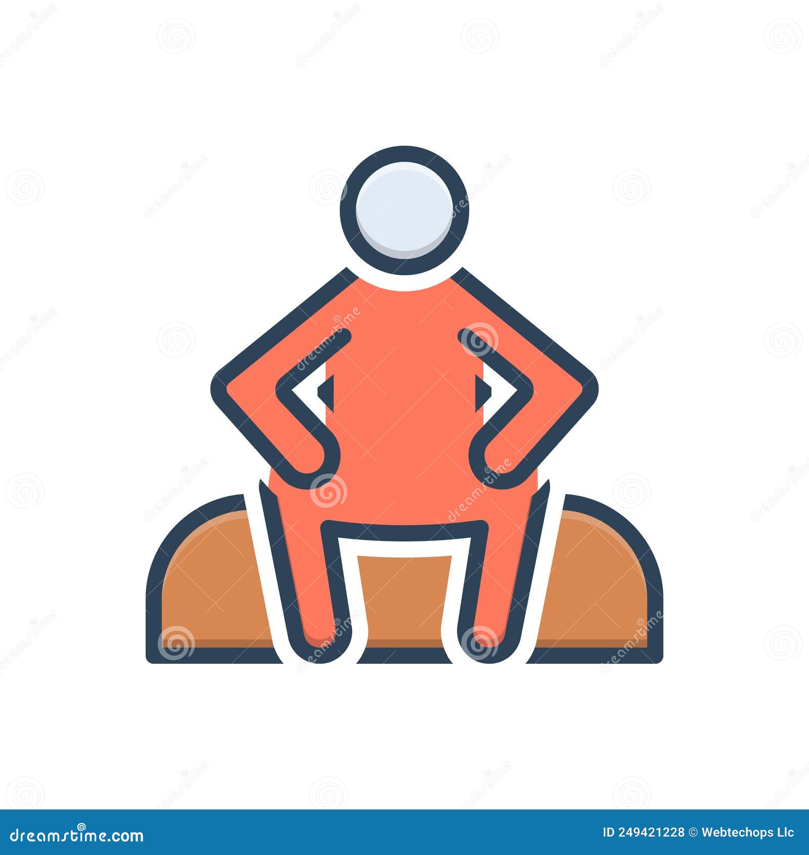 Color Illustration Icon for Sit, Sit Down and Chair Stock Illustration ...