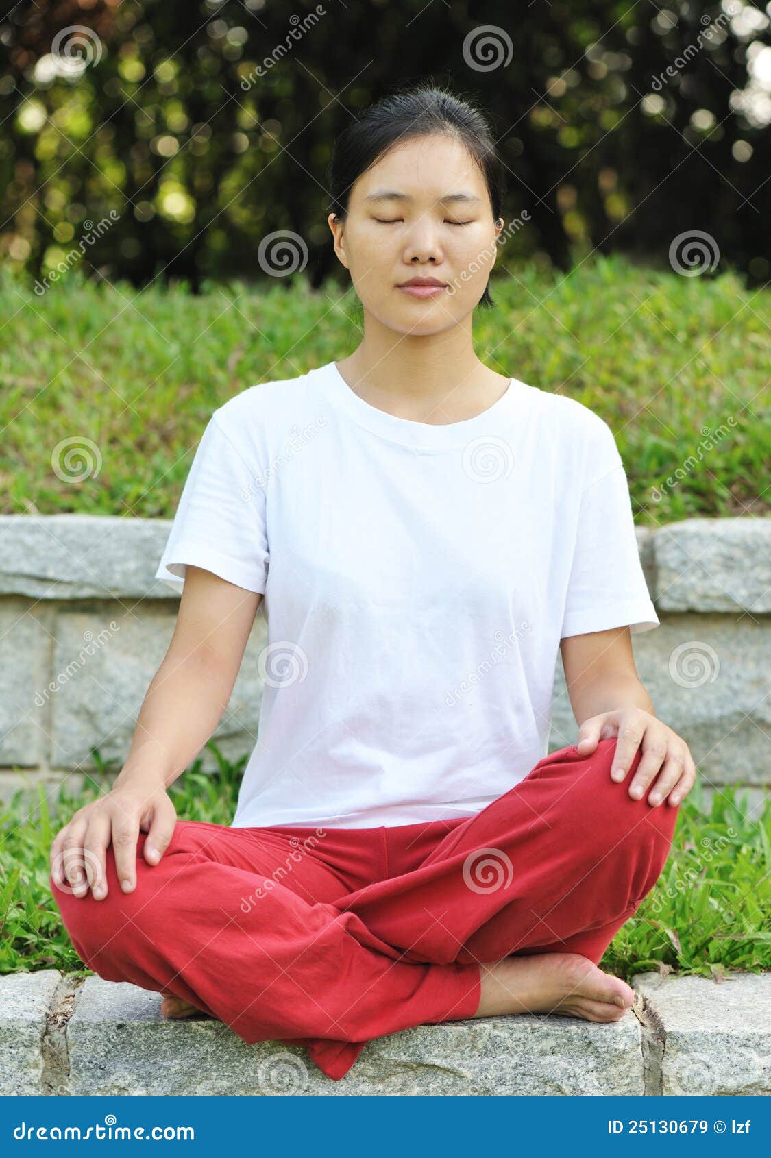 Sit in meditation stock image. Image of calm, bench, breath - 25130679