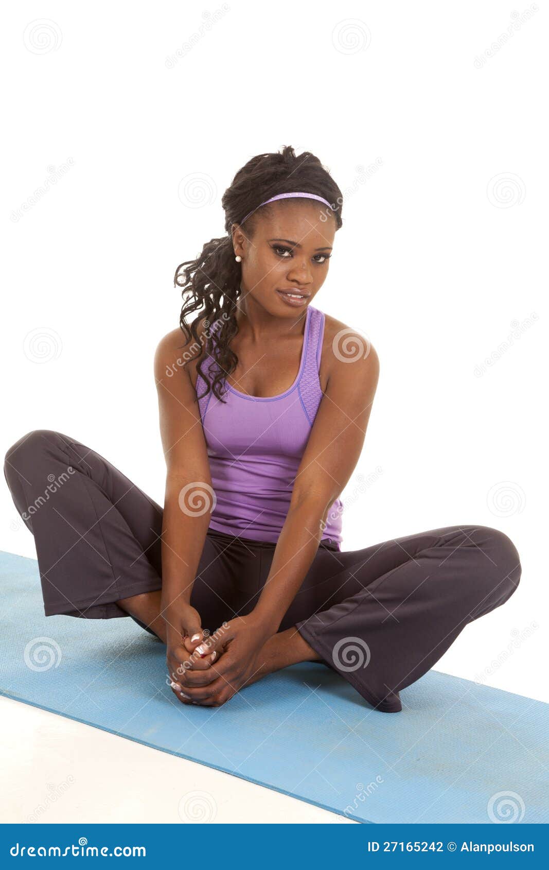 Sit stretch yoga stock photo. Image of isolated, health - 27165242