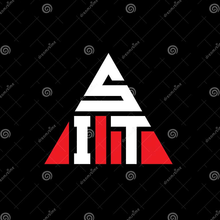 SIT Triangle Letter Logo Design with Triangle Shape. SIT Triangle Logo ...
