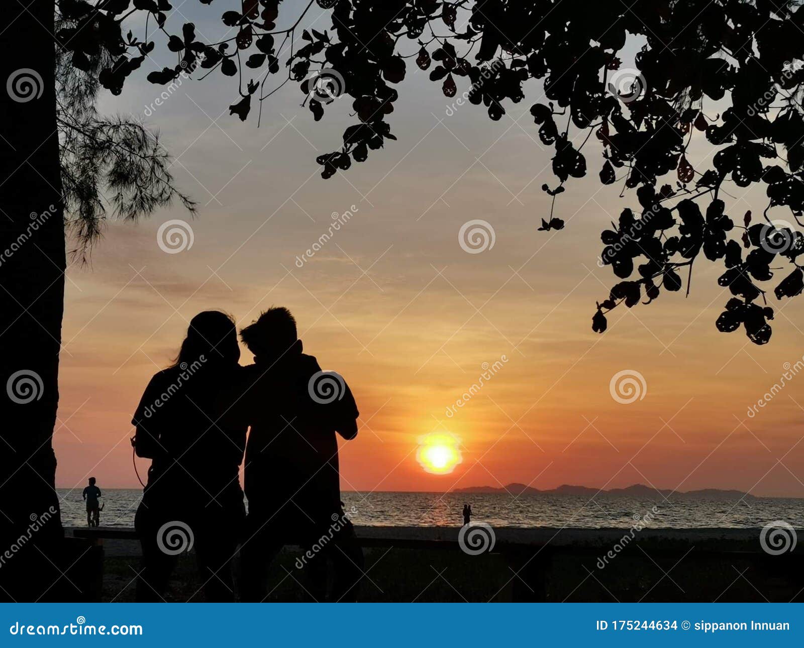 Sit and watch the sunset stock photo. Image of view - 175244634