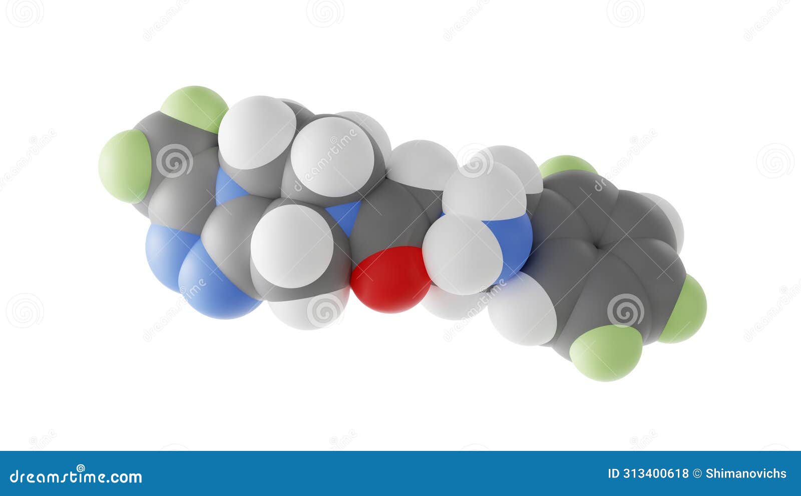 Sitagliptin Molecule, Anti-diabetic Medication, Molecular Structure ...