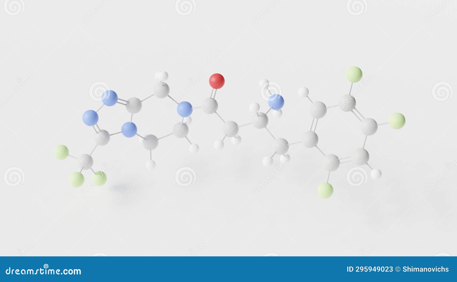 Sitagliptin Molecule 3d, Molecular Structure, Ball And Stick Model ...