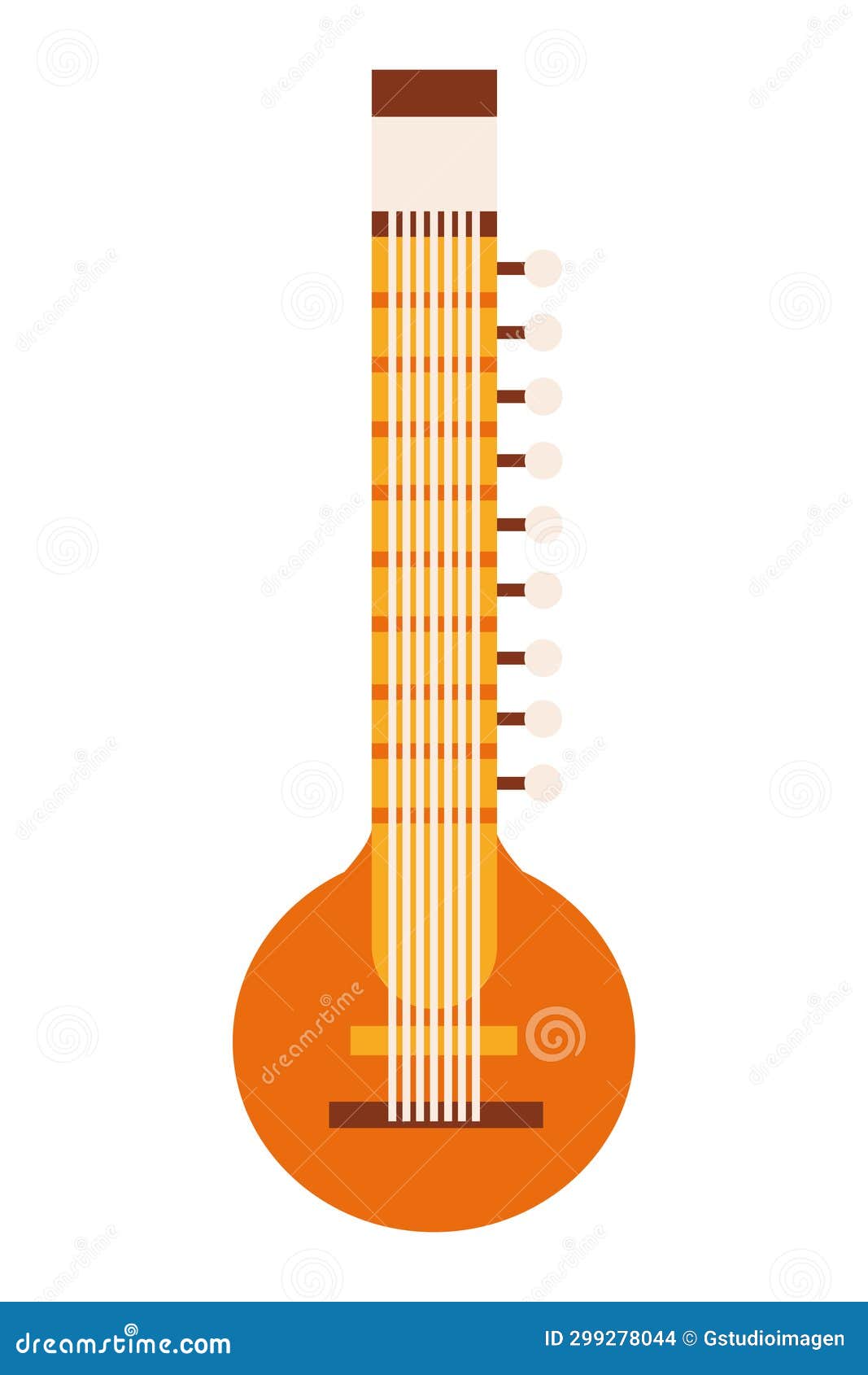 Sitar illustration design stock illustration. Illustration of classic ...