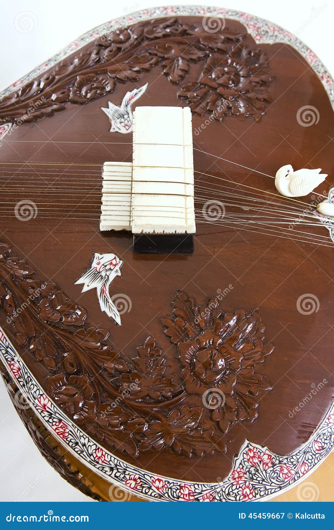 Sitar, a String Indian Traditional Instrument, Close-up Stock Image ...