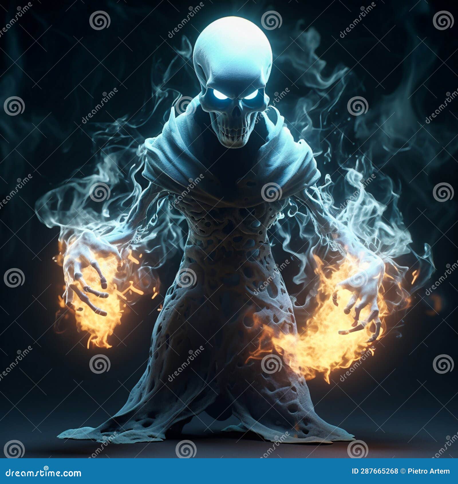 Sitch Turn into Villain Character Ghost Darkling. Generative AI Stock ...