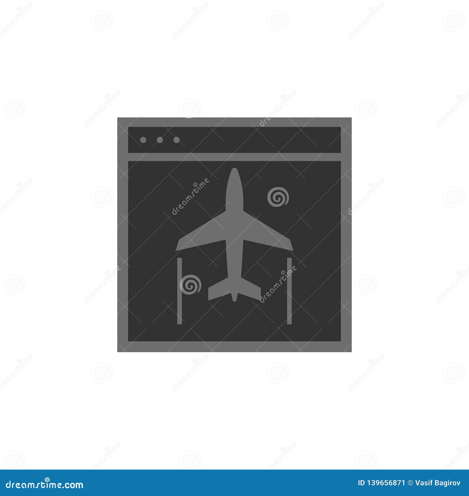 Site, Aircraft . Element of Web Development. Vector Icon Stock ...