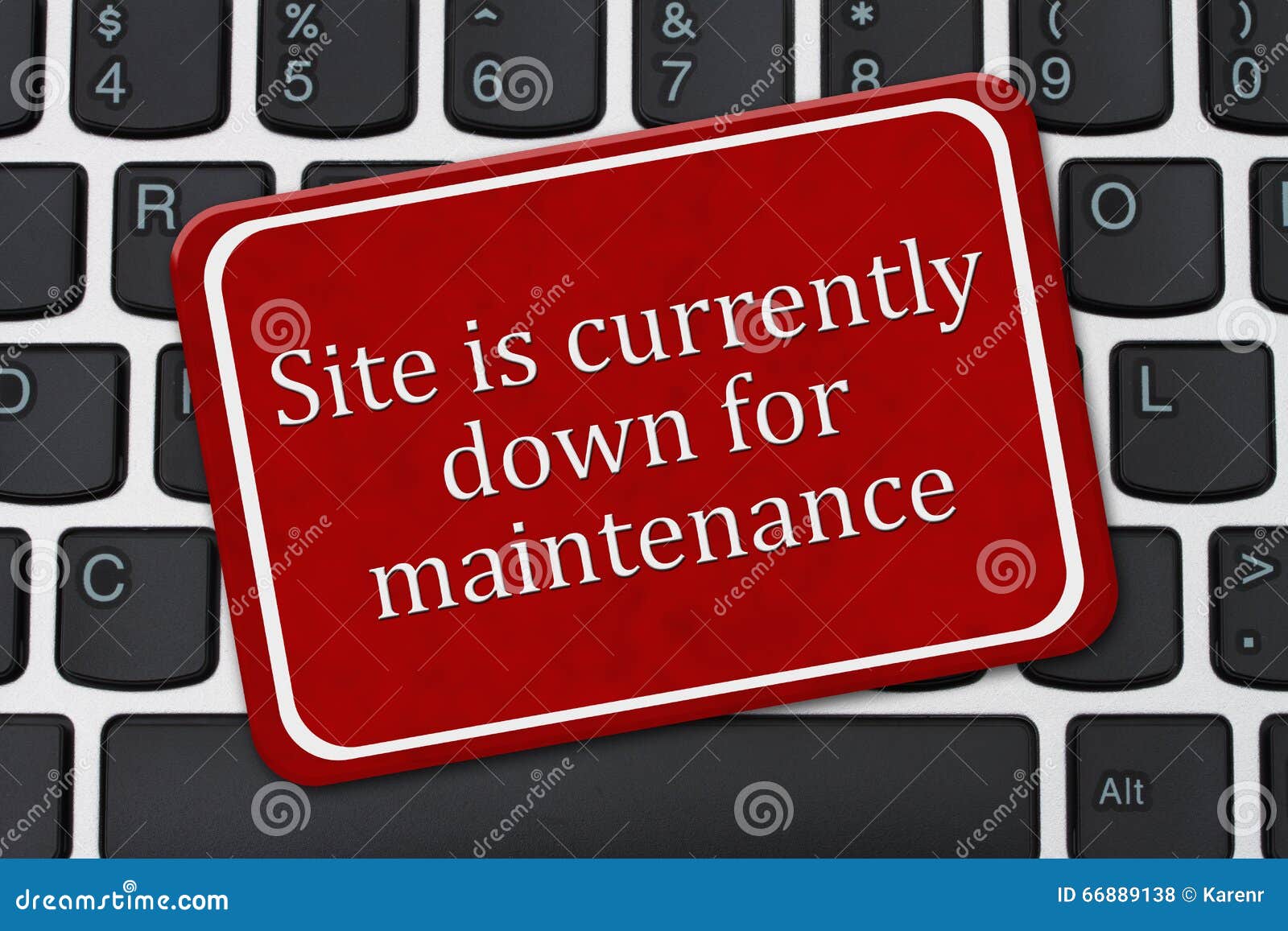 Site is Currently Down for Maintenance Sign Stock Photo - Image of text ...