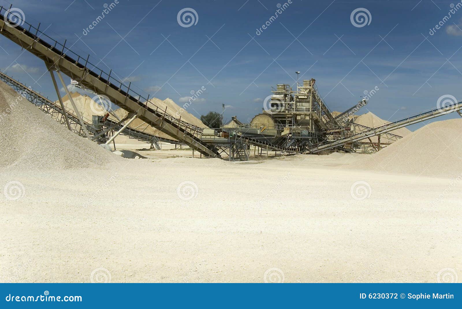 Site d'extraction de sable photo stock. Image du sable - 6230372