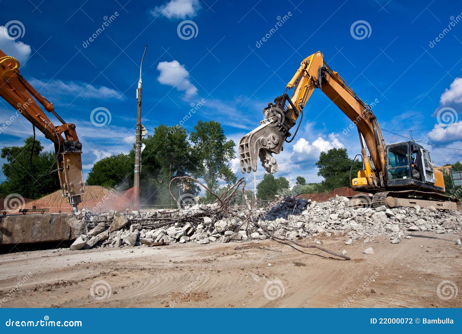 Site Demolition stock photo. Image of crushing, industry - 22000072