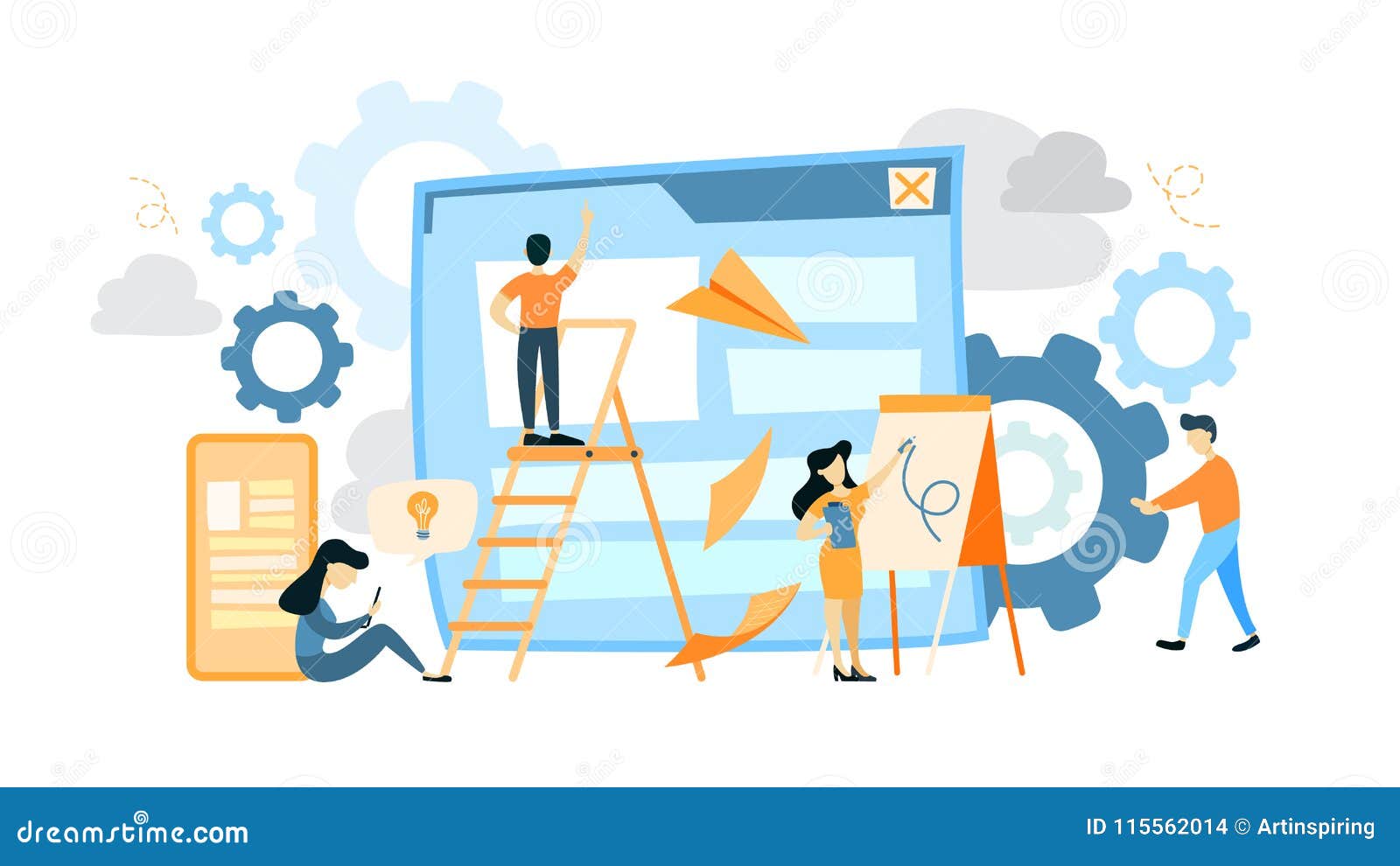 Site Development Illustration. Stock Vector - Illustration of graphic ...