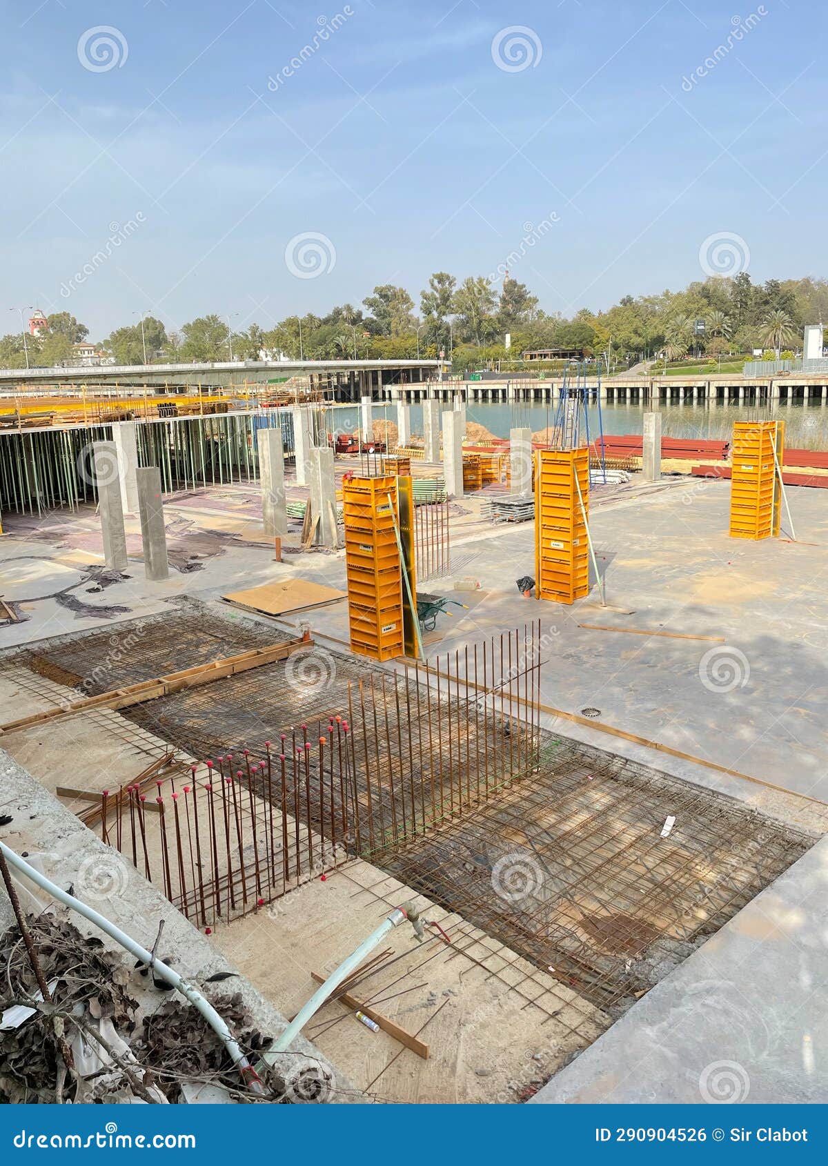 On-site Enclosure, Housing Construction Project Progress, Formwork and ...