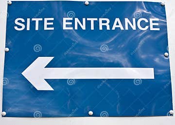 Site entrance sign stock image. Image of indication, point - 20248939