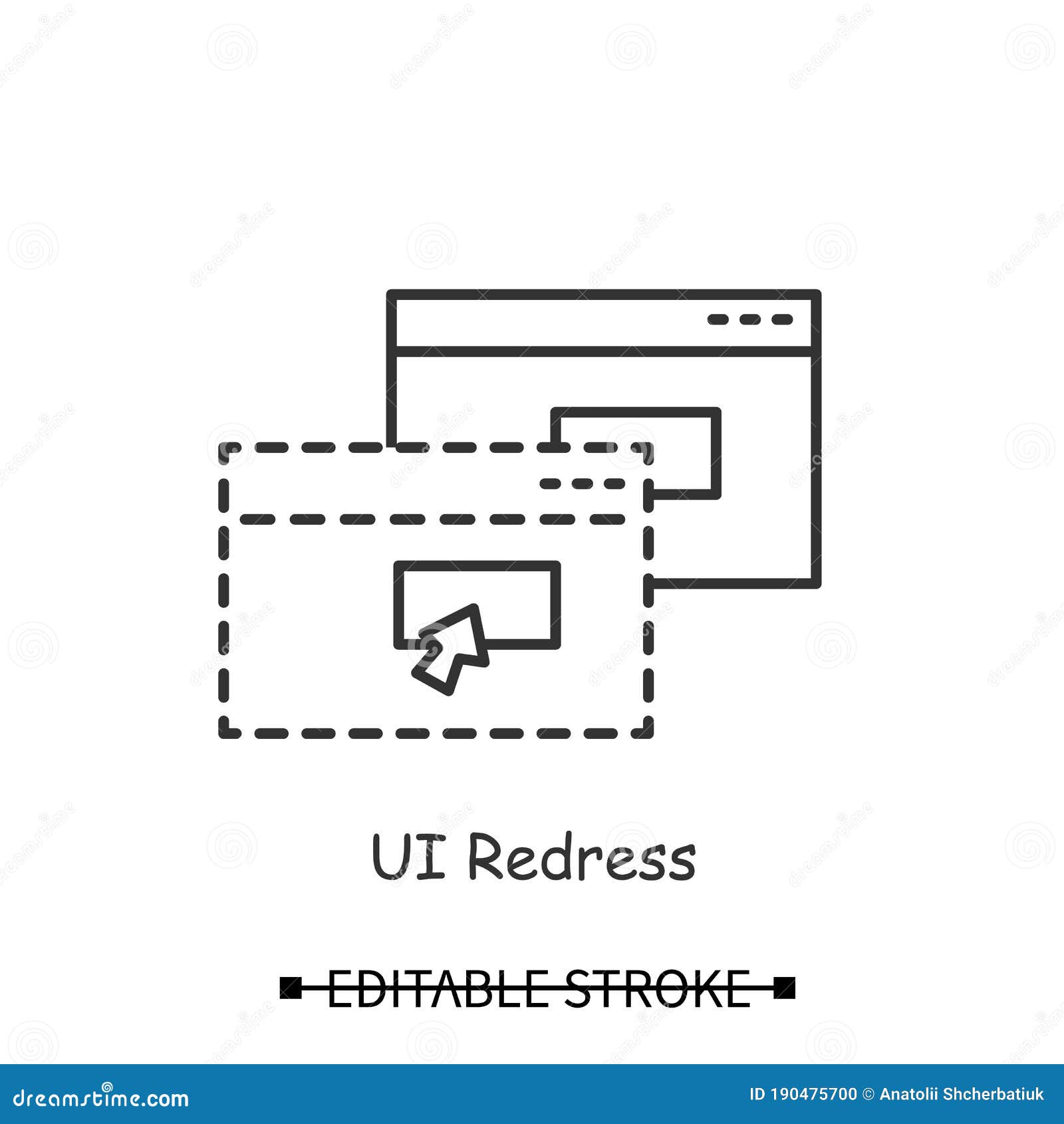 Site Fraud Icon. Personal Data Input Stealing Ui Redress Line Vector ...