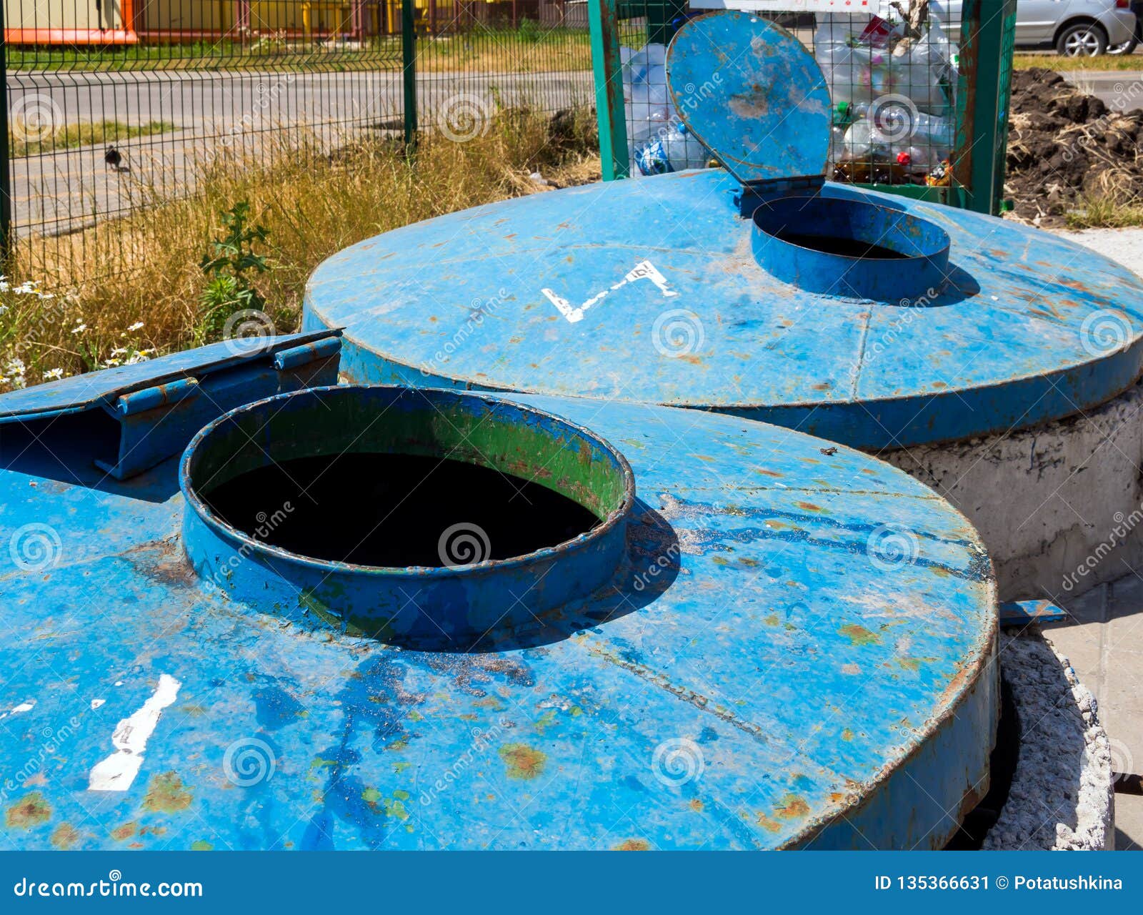 Site for Household Waste with Large Metal Containers Editorial Photo ...