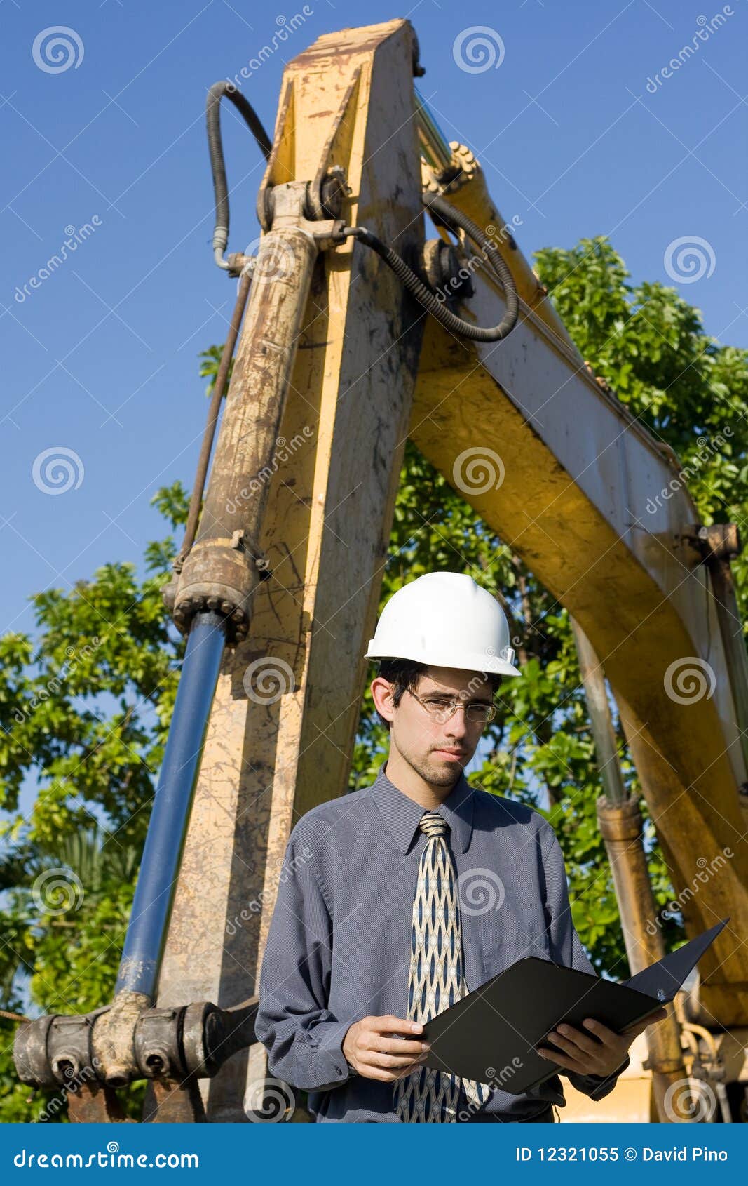 On site inspector stock image. Image of inspection, handsome - 12321055