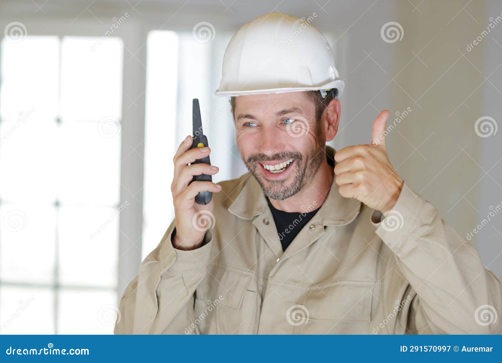 Site Inspector Giving Thumbs-up Stock Image - Image of people, accurate ...