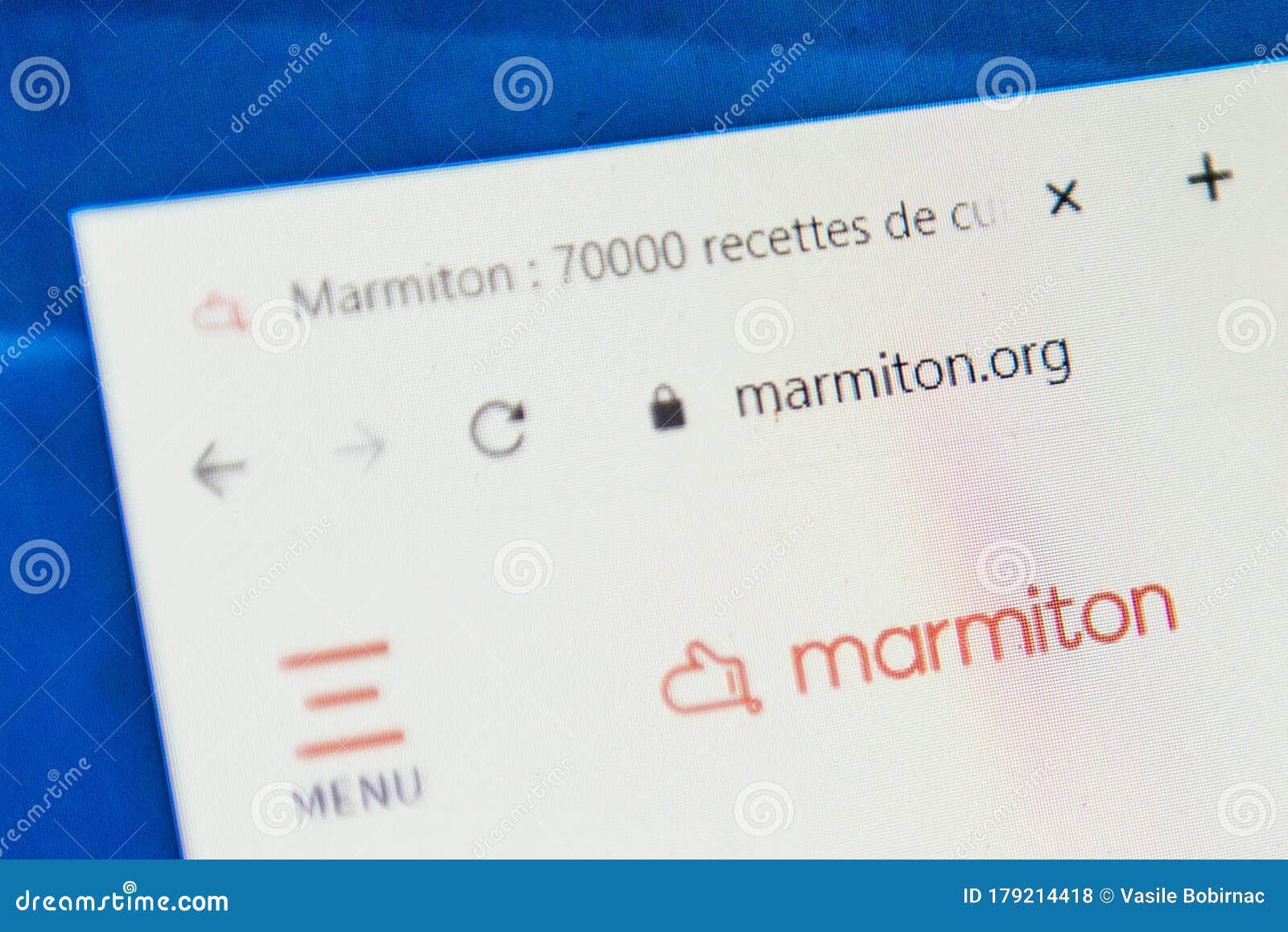 Site Internet De Marmitonorg Focus Sélectif Photo Stock éditorial