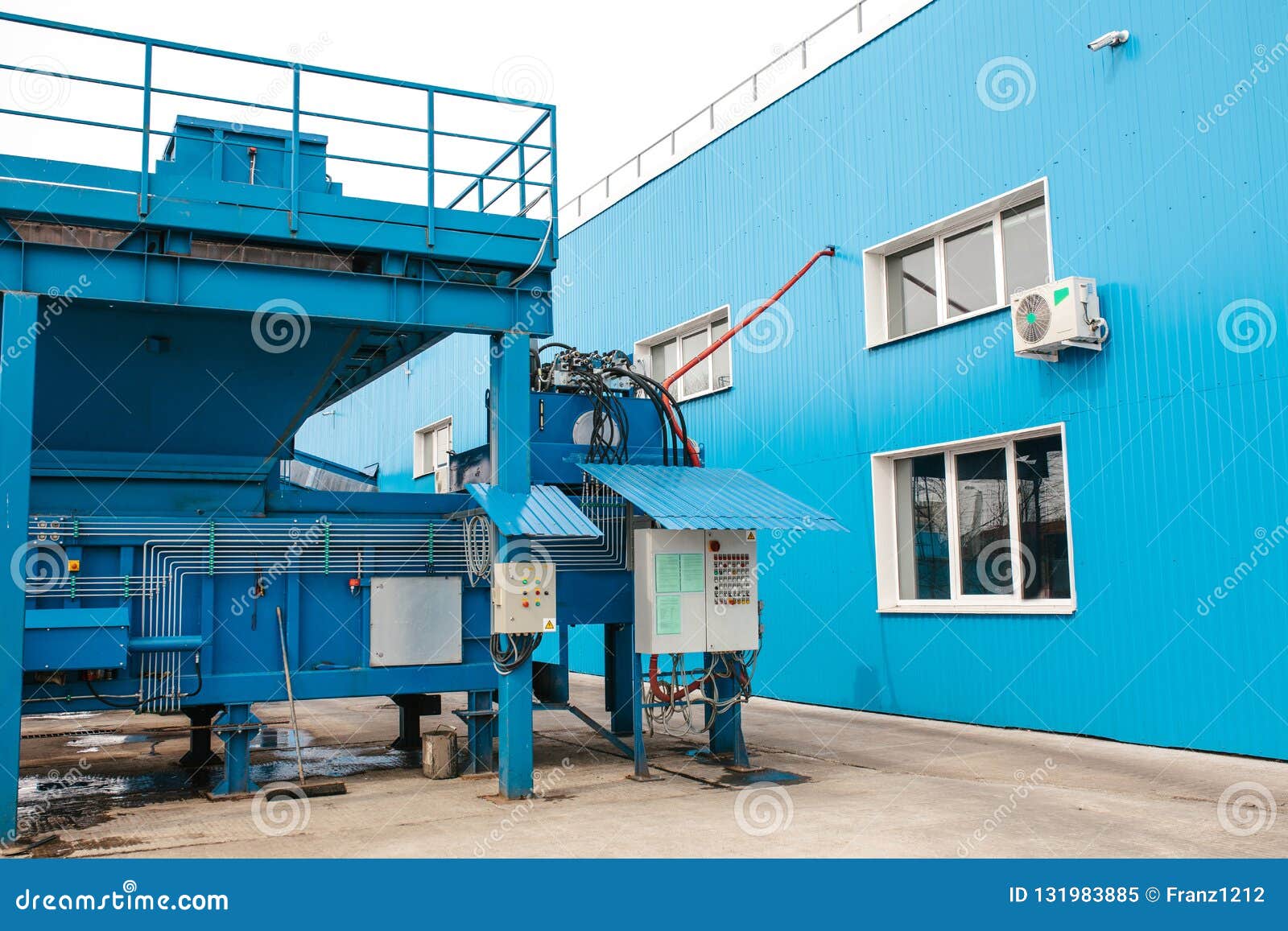 A Site for Loading Waste into Containers. the Control Panel for the ...