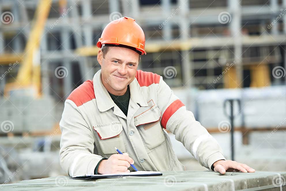Site Manager at Construction Area Stock Photo - Image of smiling ...