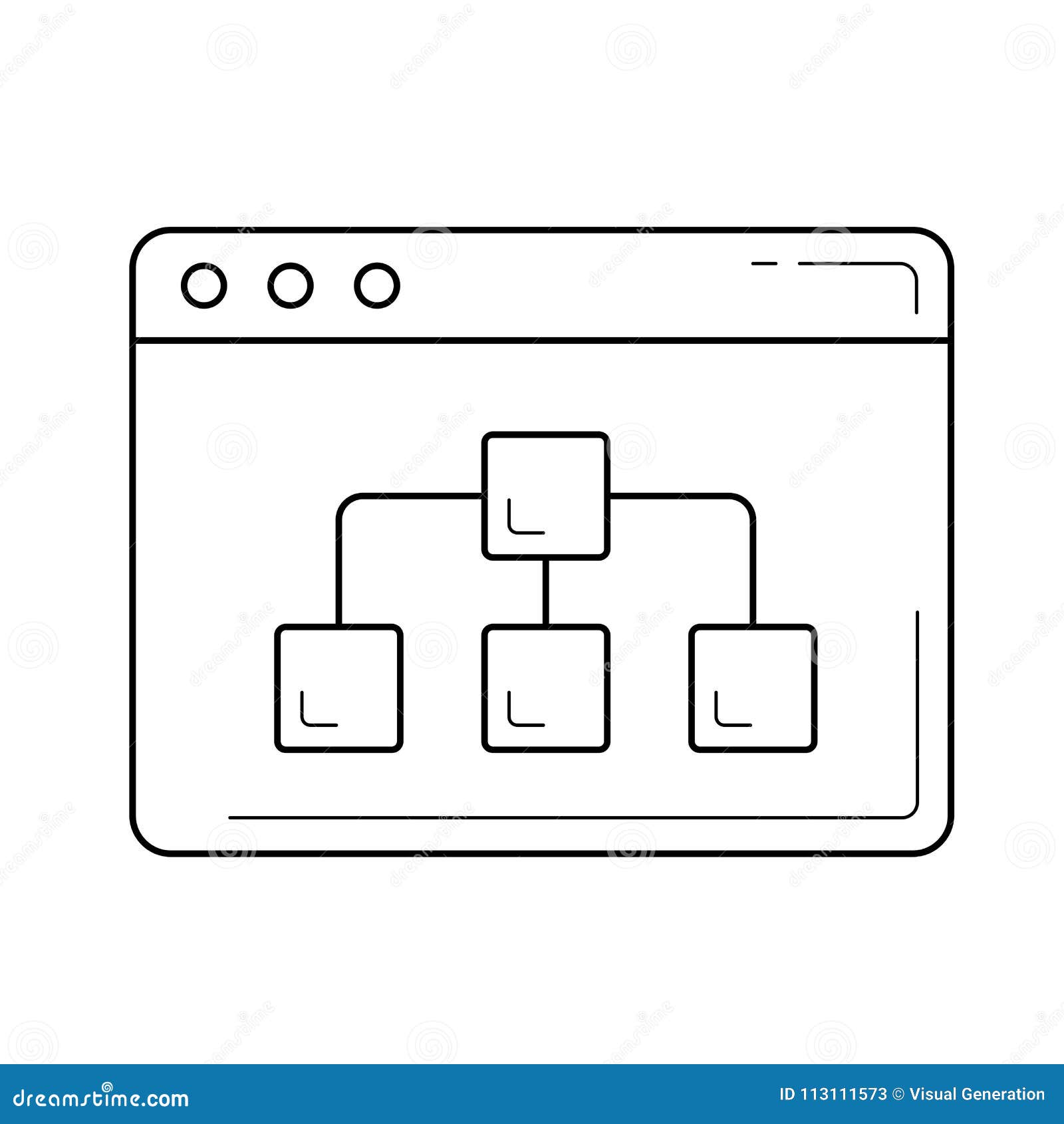 Site map line icon. stock vector. Illustration of document - 113111573