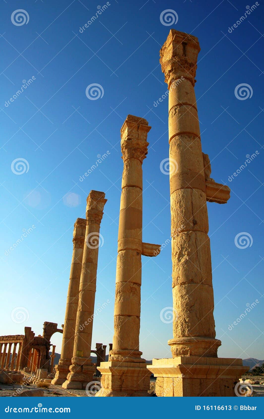 Site of Palmyra Syria stock image. Image of golden, landmark - 16116613
