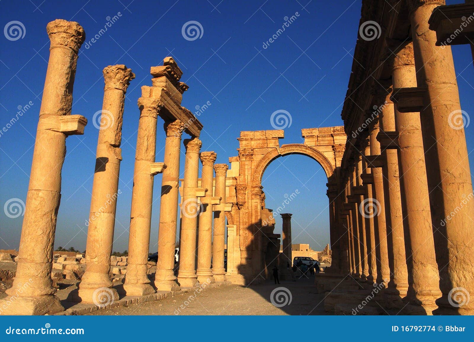 Site of Palmyra Syria editorial stock image. Image of architectural ...