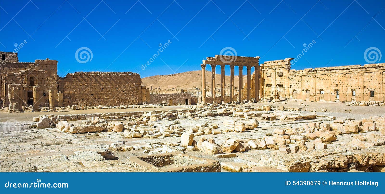 The site of Palmyra stock image. Image of ancient, romans - 54390679