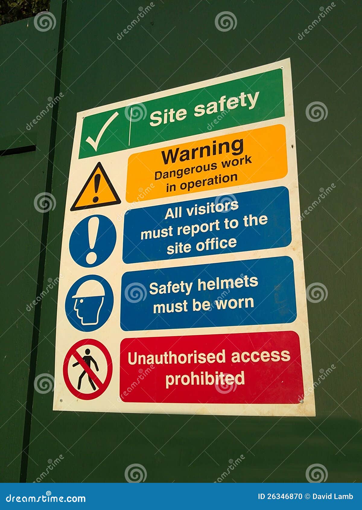Site Safety sign stock photo. Image of safety, regulation - 26346870