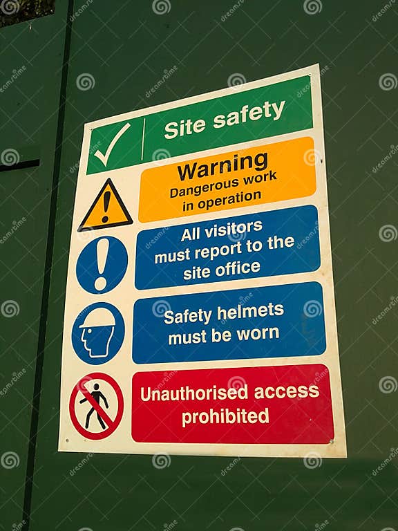 Site Safety sign stock photo. Image of safety, regulation - 26346870