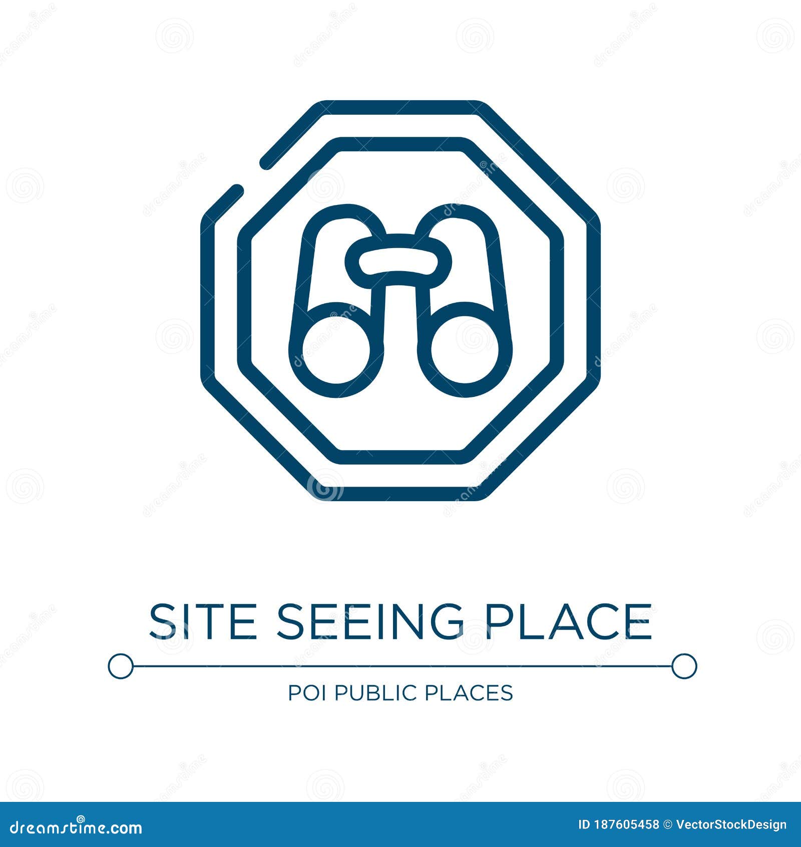 Site Seeing Place Icon Vector. Trendy Flat Site Seeing Place Icon From ...
