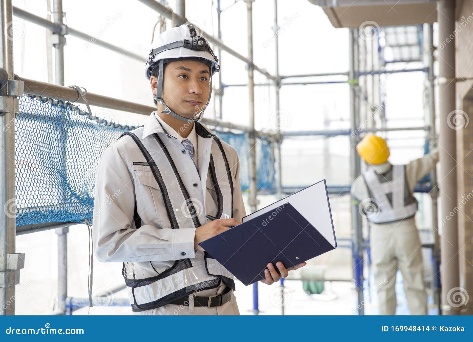 On-site Supervision Working at the Construction Site Stock Photo ...