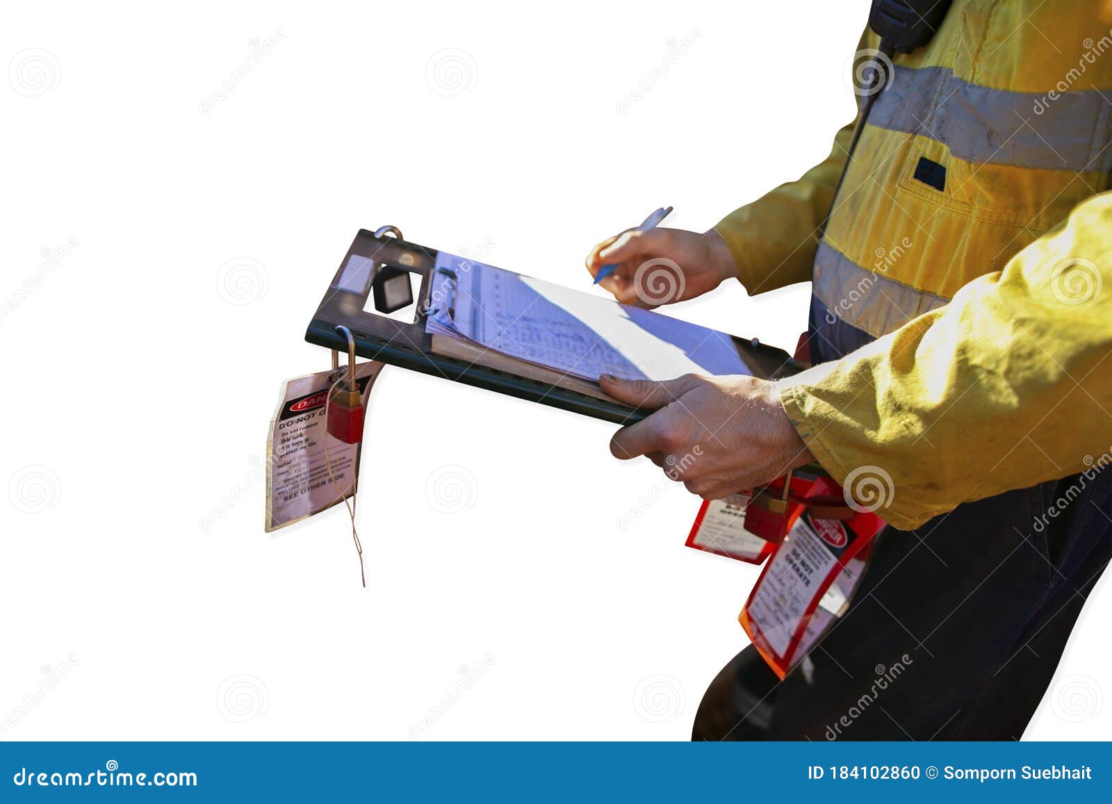 Site Supervisor Inspecting Checking Name List at Safe Task Isolation ...