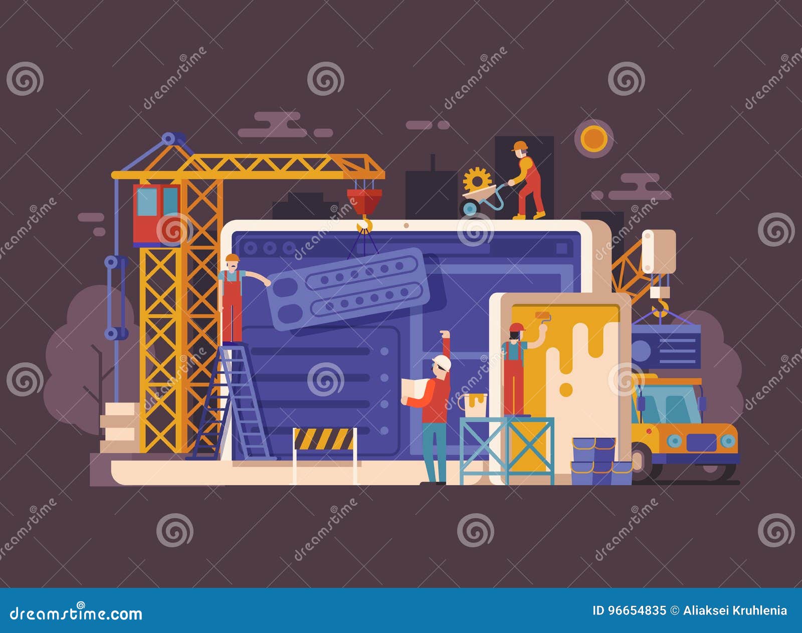 House Building Site Stock Illustrations – 24,319 House Building Site ...