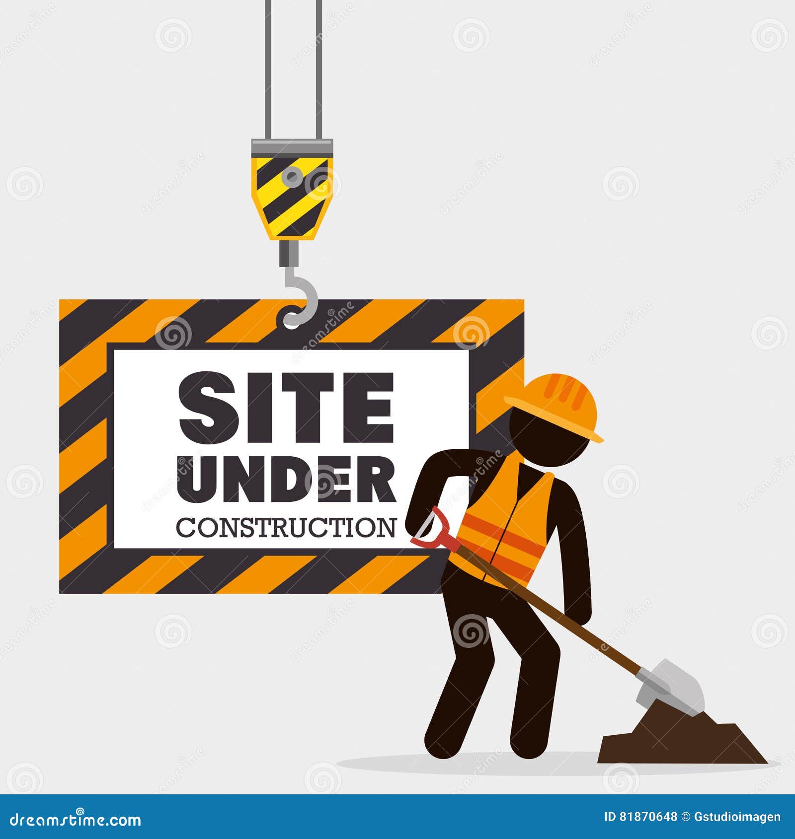 Site Under Construction Icon Stock Vector - Illustration of icon ...