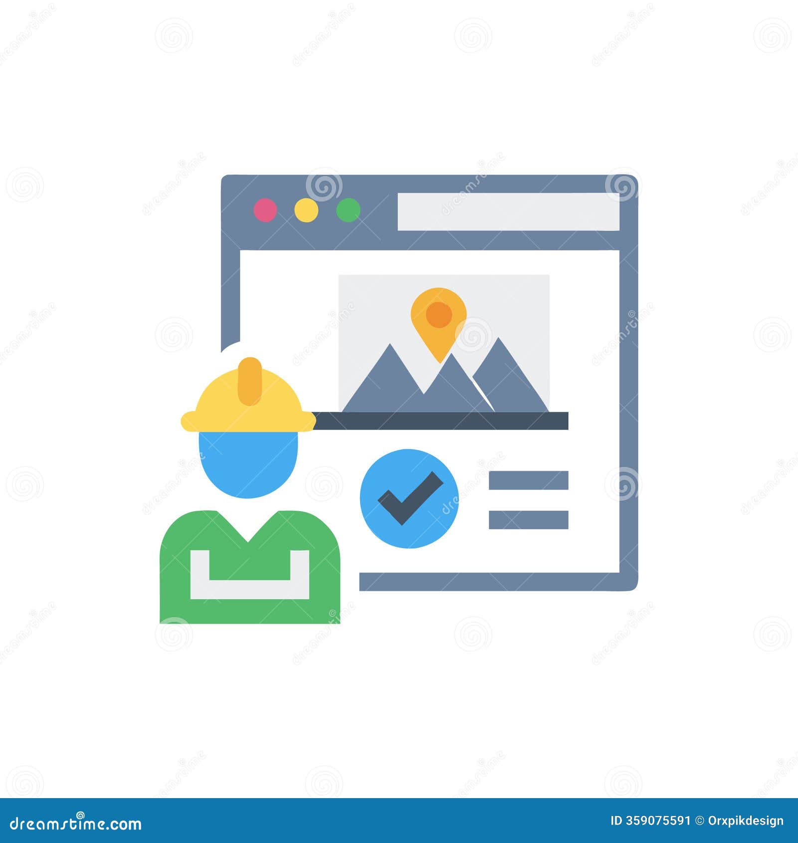 Site Visit Icon for Construction Stock Illustration - Illustration of ...