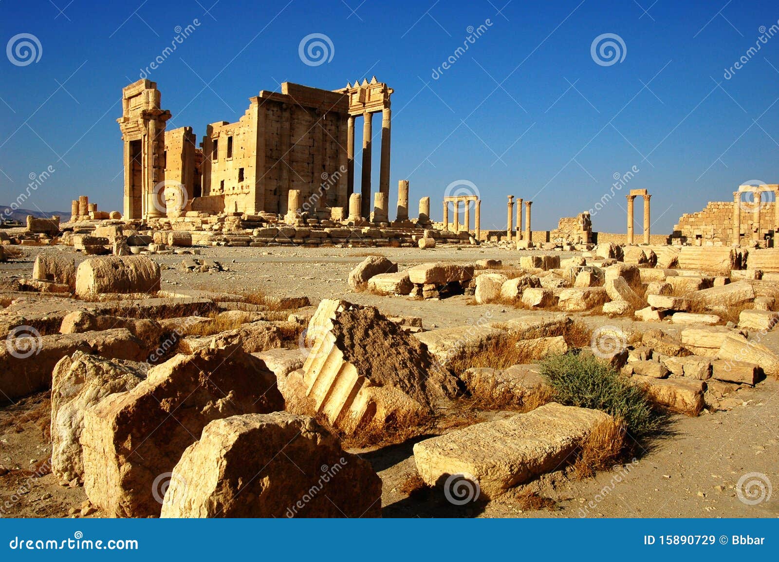 Site von Palmyra stockbild. Bild von araber, architektonisch - 15890729