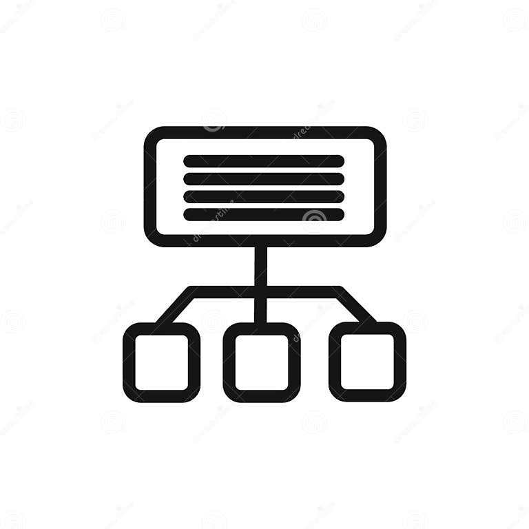 Sitemaps Icon Linear Vector Graphics Sign Stock Illustration ...